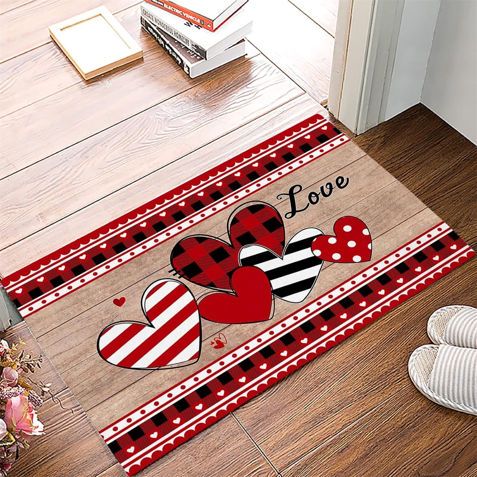 Bathroom Rugs Valentine's Day Mat Porch Door Mat Love Romantic Holiday ...