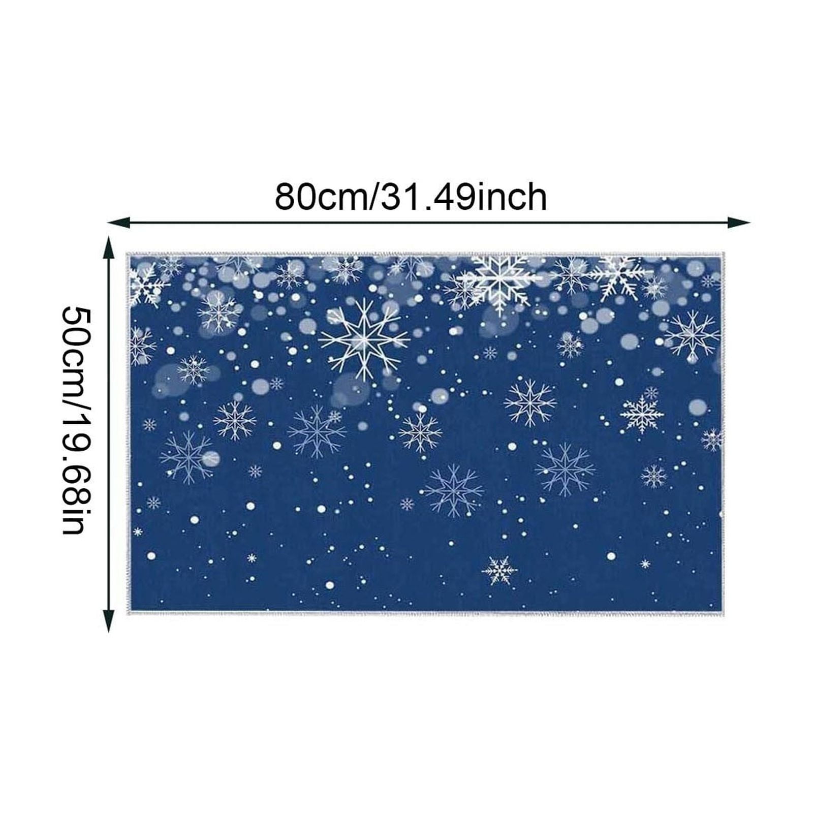 Bathroom Rugs Vmvidoty Snowflake Kitchen Rugs And Mats Blue Christmas ...