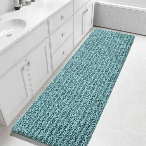 Bathroom Runner Rug 70x24 Inch - Extra Long Non Slip Chenille Bath Mat ...