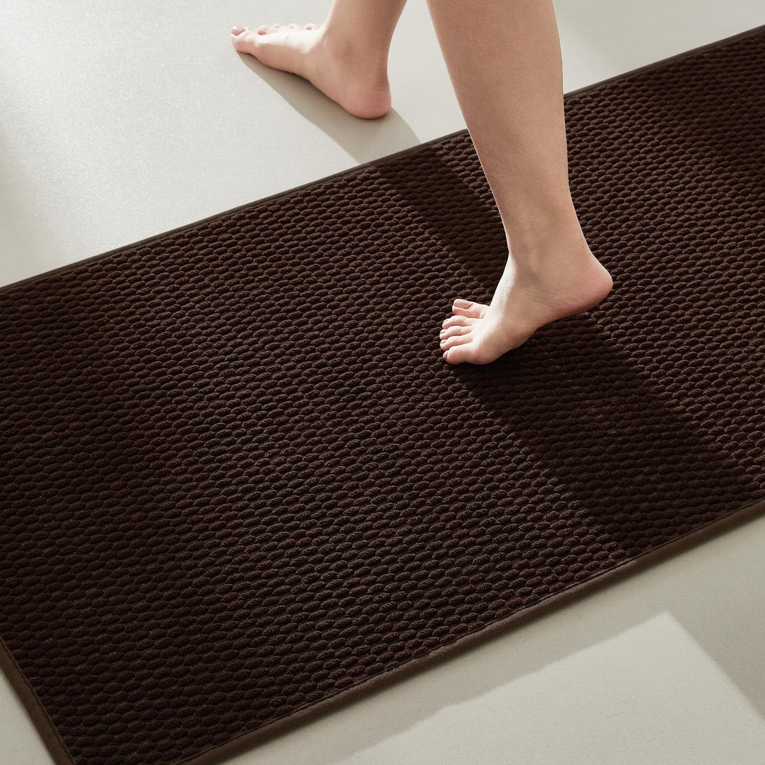 Bathroom Runner Rug, Long Bath Mat Washable Thin Quick Dry Low Pile ...