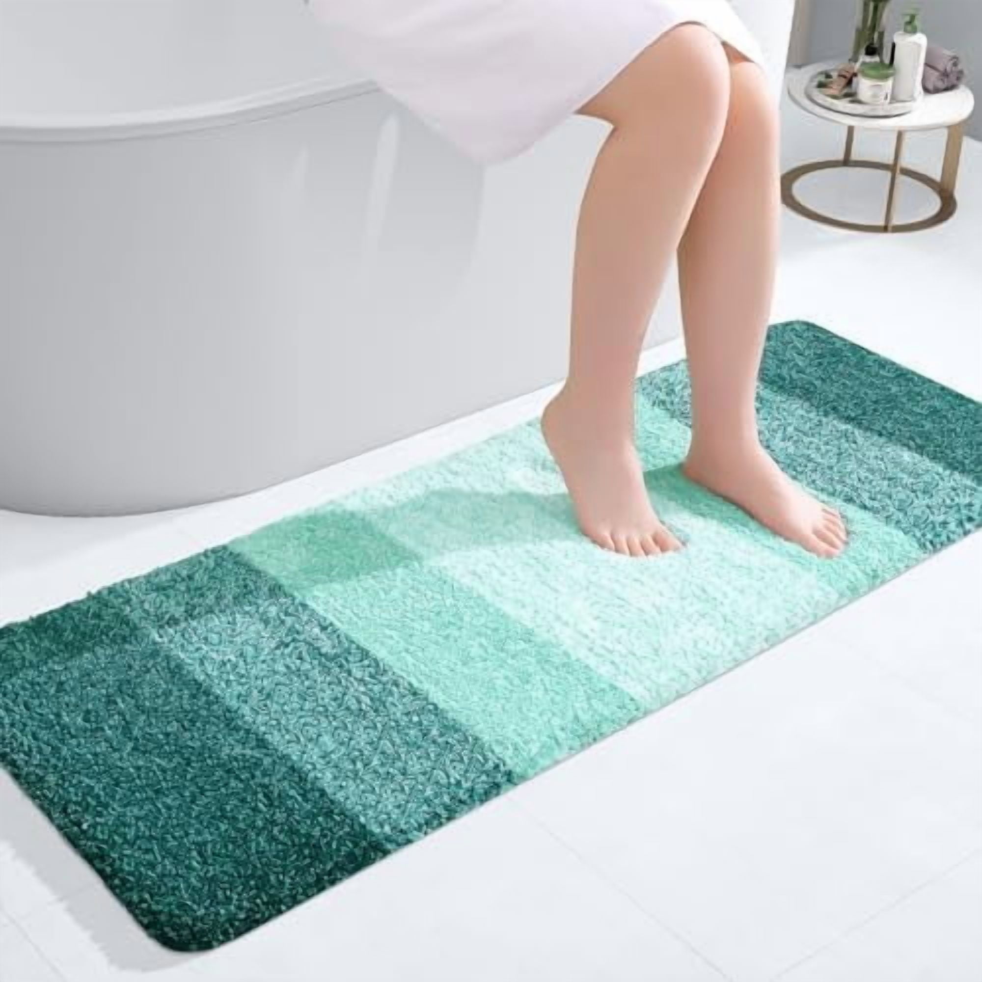 Bathroom Runner Rugs 47x17, Extra Soft Absorbent Microfiber Bath Rugs ...