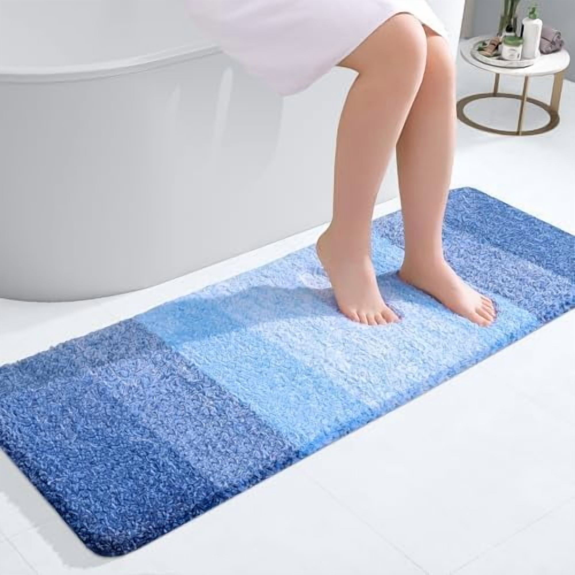 Bathroom Runner Rugs 47x17, Extra Soft Absorbent Microfiber Bath Rugs ...