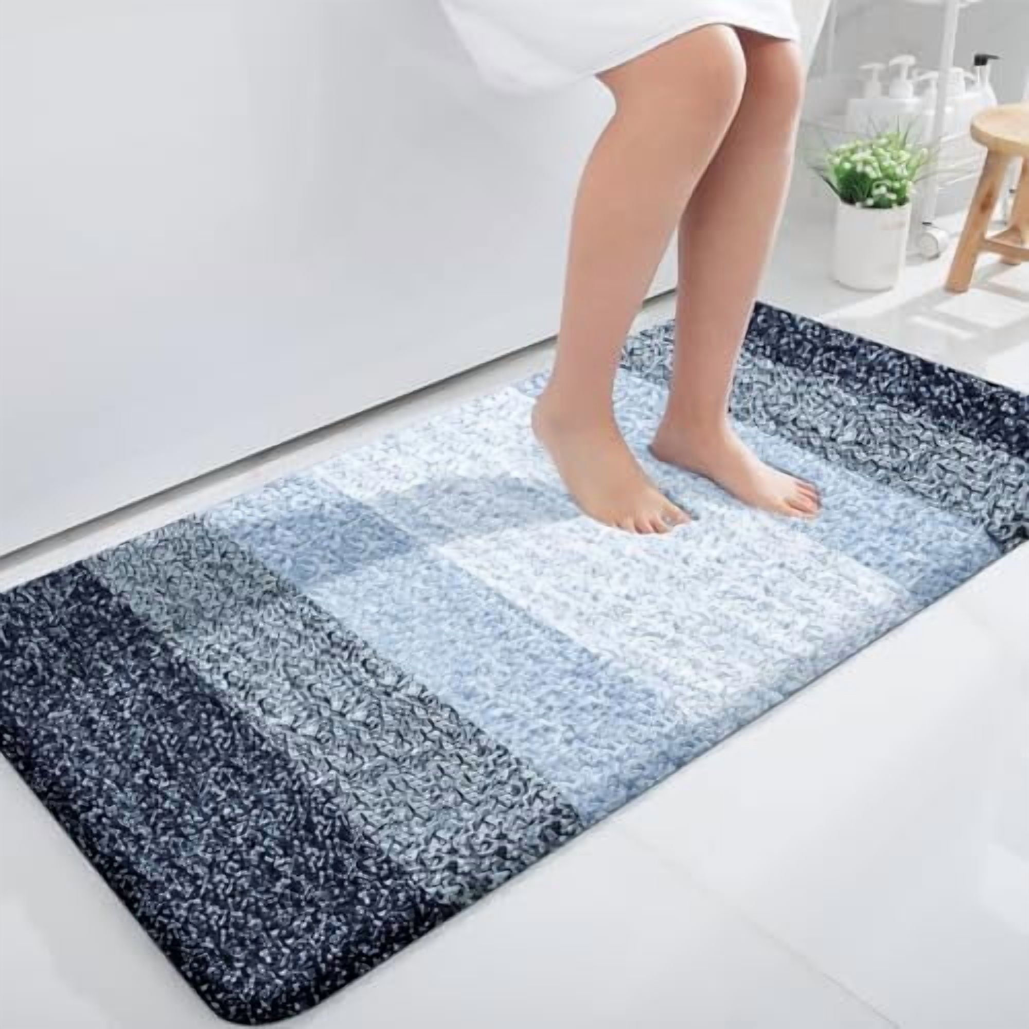 Bathroom Runner Rugs 47x24, Extra Soft Absorbent Microfiber Bath Rugs ...