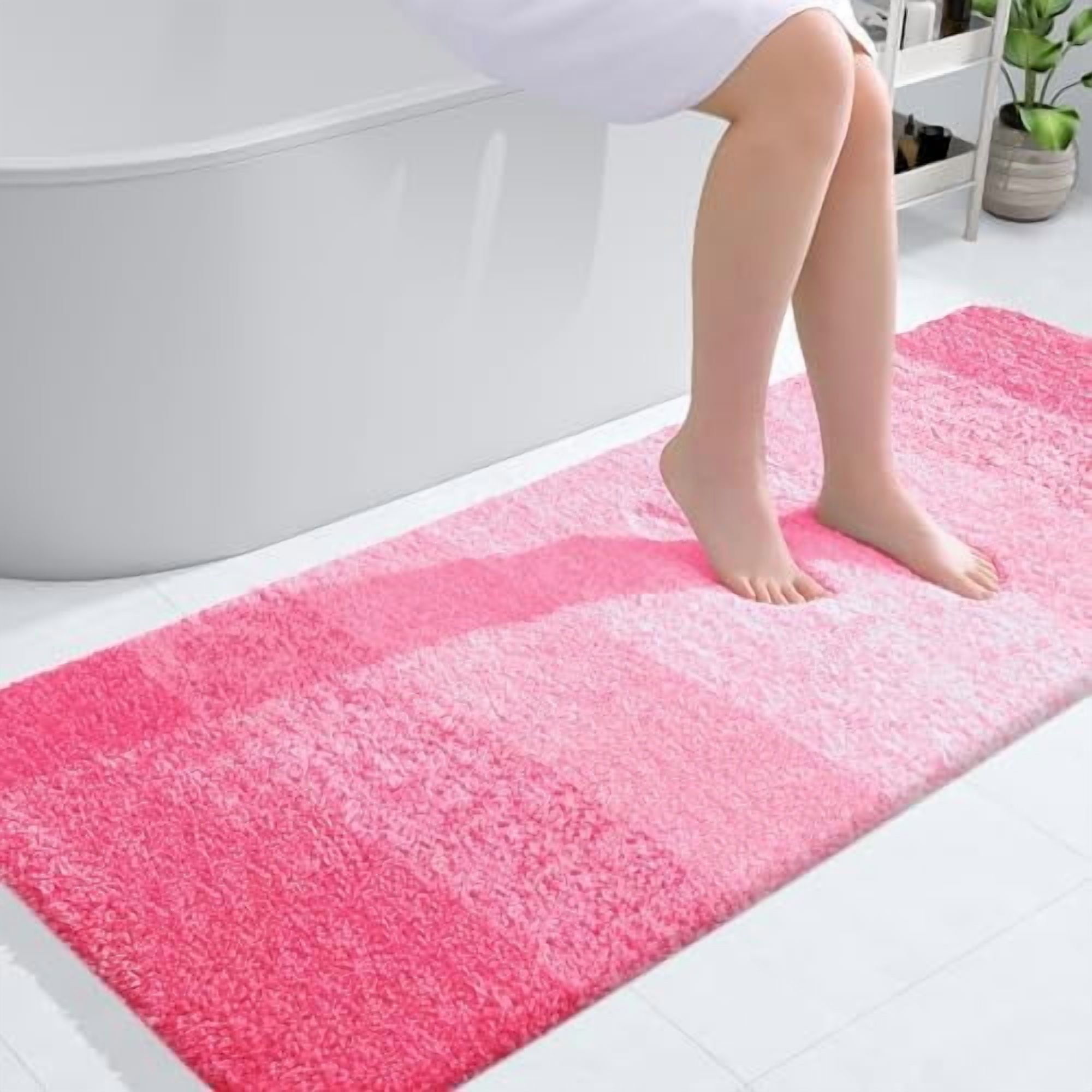 Bathroom Runner Rugs 54x24, Extra Soft Absorbent Microfiber Bath Rugs ...