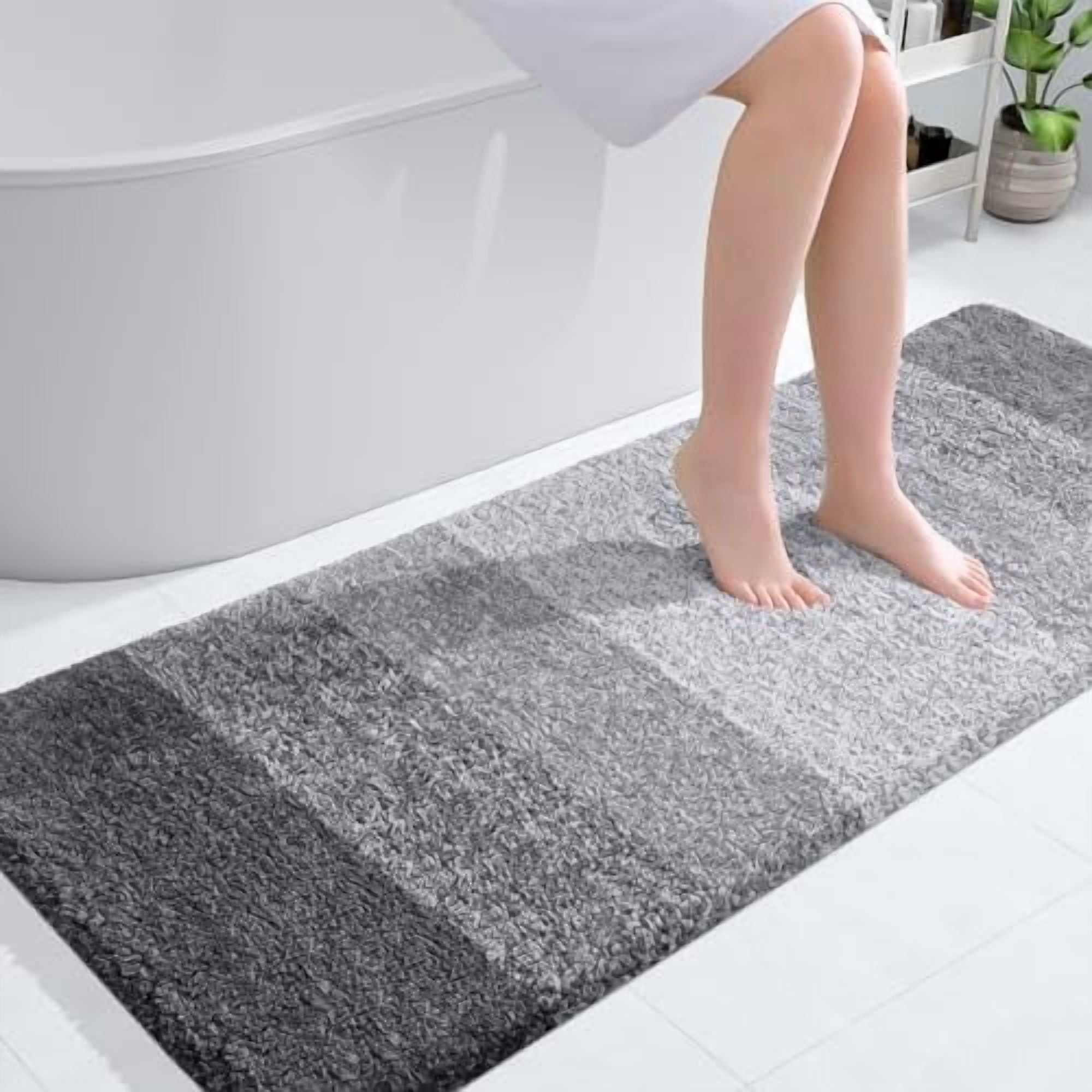 Bathroom Runner Rugs 54x24, Extra Soft Absorbent Microfiber Bath Rugs ...