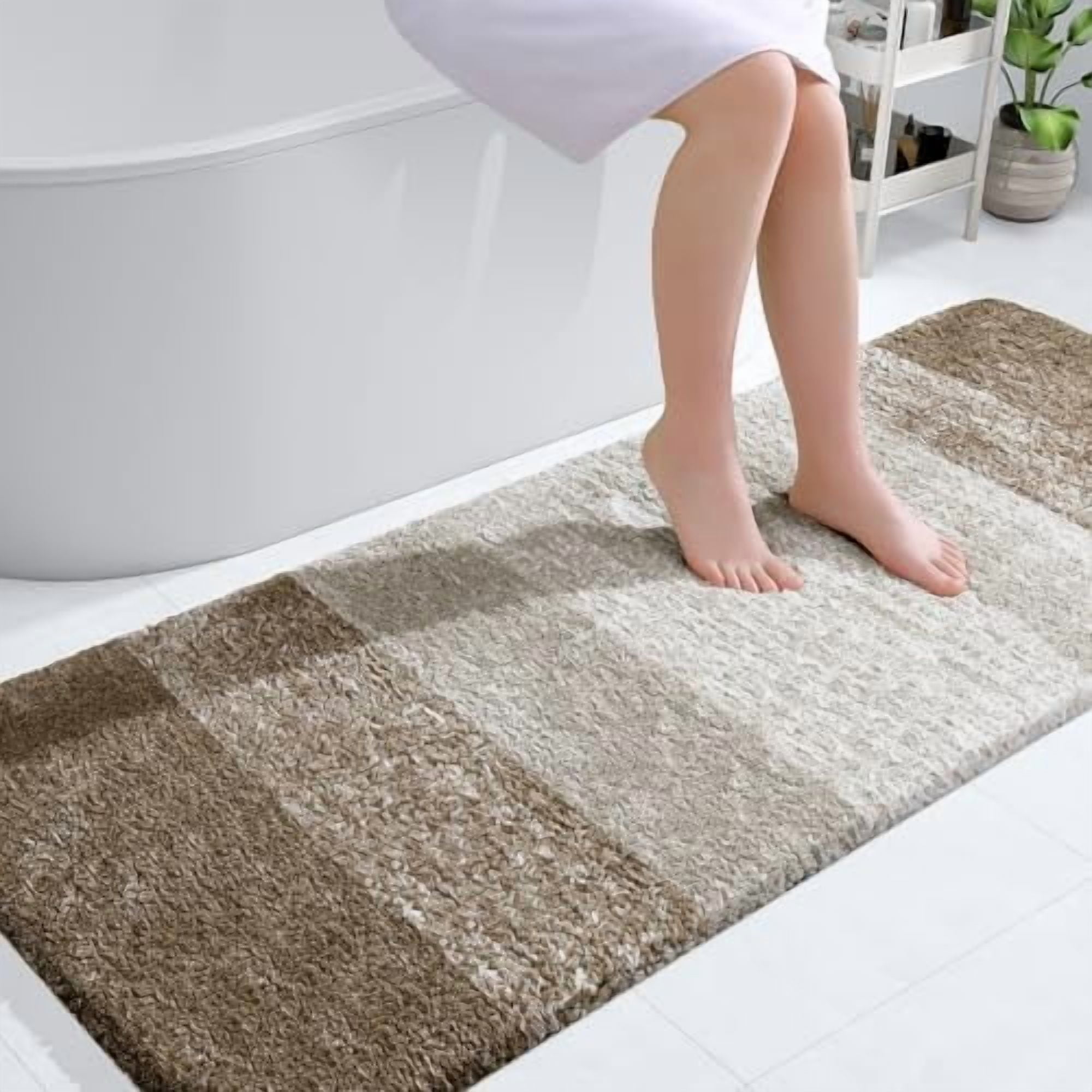 Bathroom Runner Rugs 59x24, Extra Soft Absorbent Microfiber Bath Rugs ...