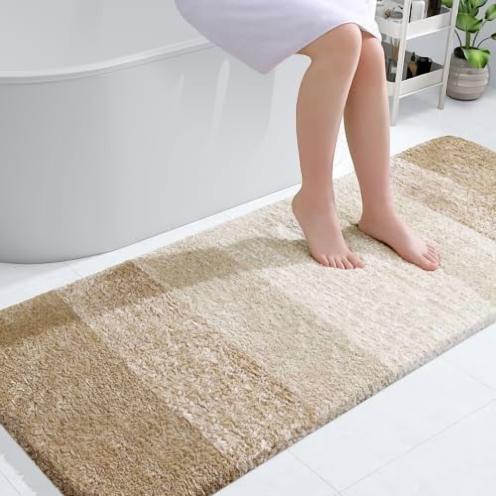 Bathroom Runner Rugs 59x24, Extra Soft Absorbent Microfiber Bath Rugs ...