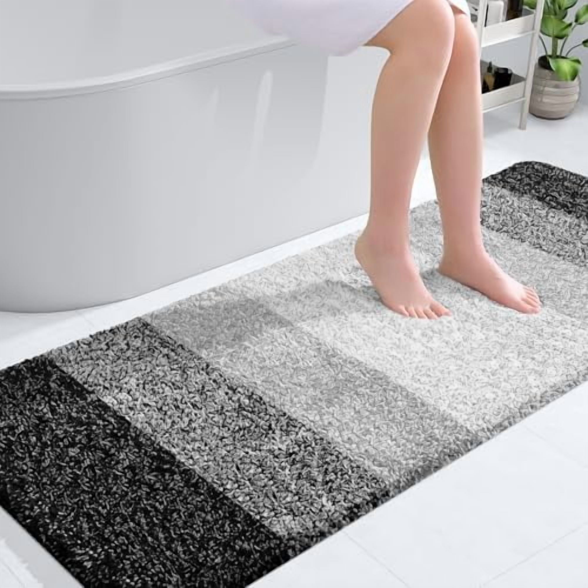 Bathroom Runner Rugs 59x24, Extra Soft Absorbent Microfiber Bath Rugs ...