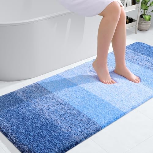 Bathroom Runner Rugs 59x24, Extra Soft Absorbent Microfiber Bath Rugs ...