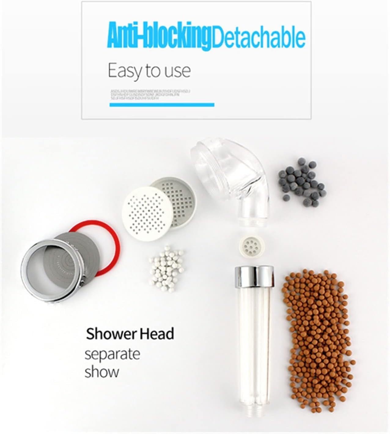Bathroom SPA Shower with Anion Filter High-Pressure Health Massage ...