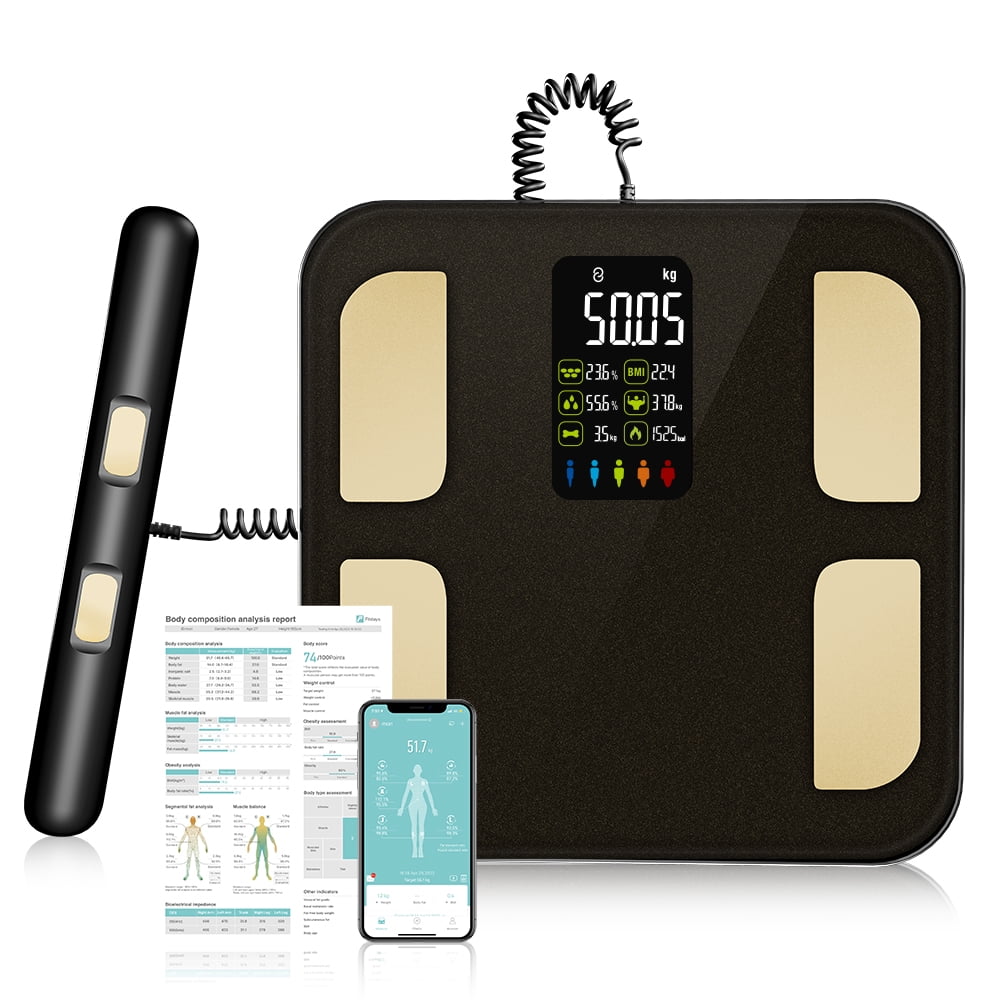 Bathroom Scale for Body Weight 8 Electrode Smart BMI Digital Weight ...