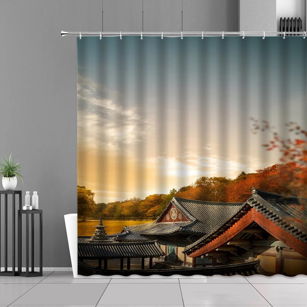 Bathroom Screen Chinese Style Jiangnan Water Town Landscape Pavil ...