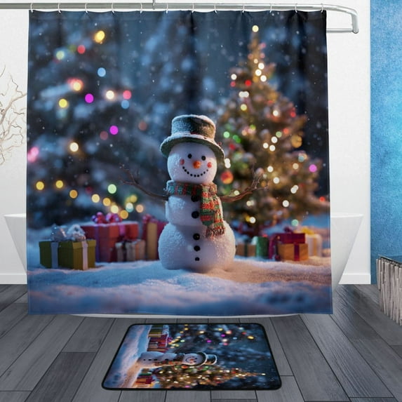 Bathroom Sets Curtain and Rug Sets 23.6x15.7 in Non-Slip Mat and 72x72 ...