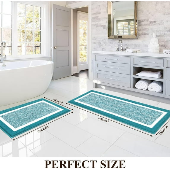 Bathroom Sets, Non Slip Bath Mats, Absorbent Shower Rugs for Bathroom Floor, Tub and Shower ...