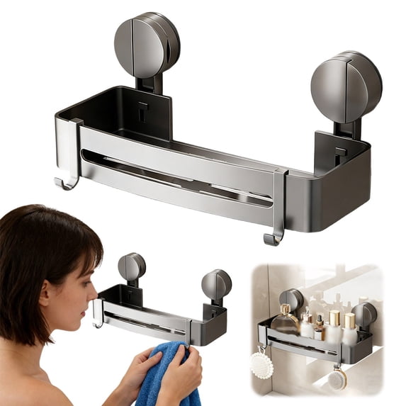Bathroom Shelf 2026 New Corner Shelf Multifunctional Suction Cup Shelf ...