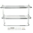 Bathroom Shelf 3tier Wall Mounting Rack With Towel Bars For Toilet