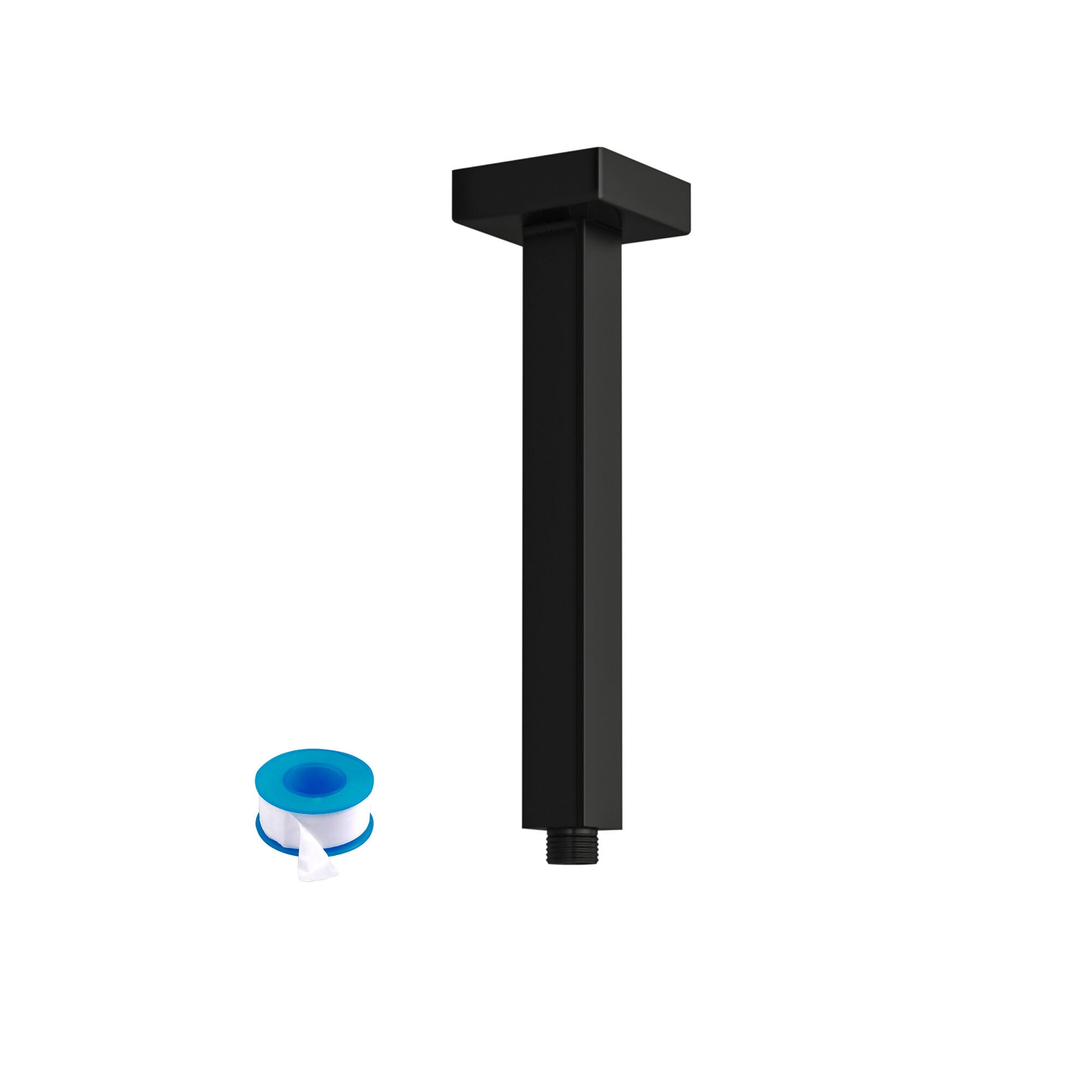 Bathroom Shelf 8" Ceiling Mounted Shower Arm with Flange, Matte Black ...