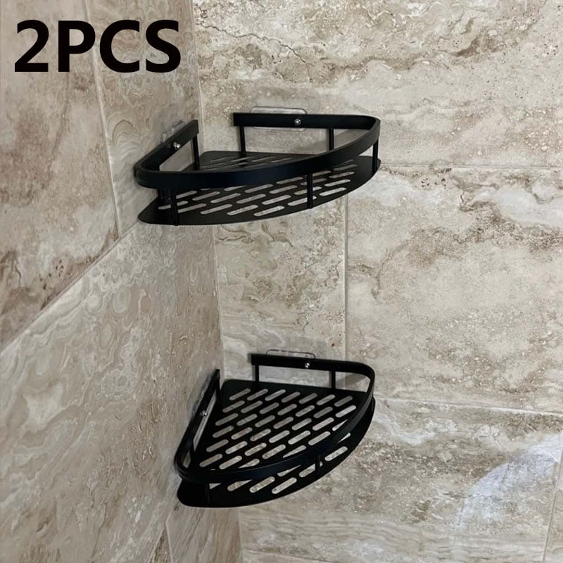 Bathroom Shelf Aluminum Alloy Shampoo Rack Makeup Storage Organizer ...