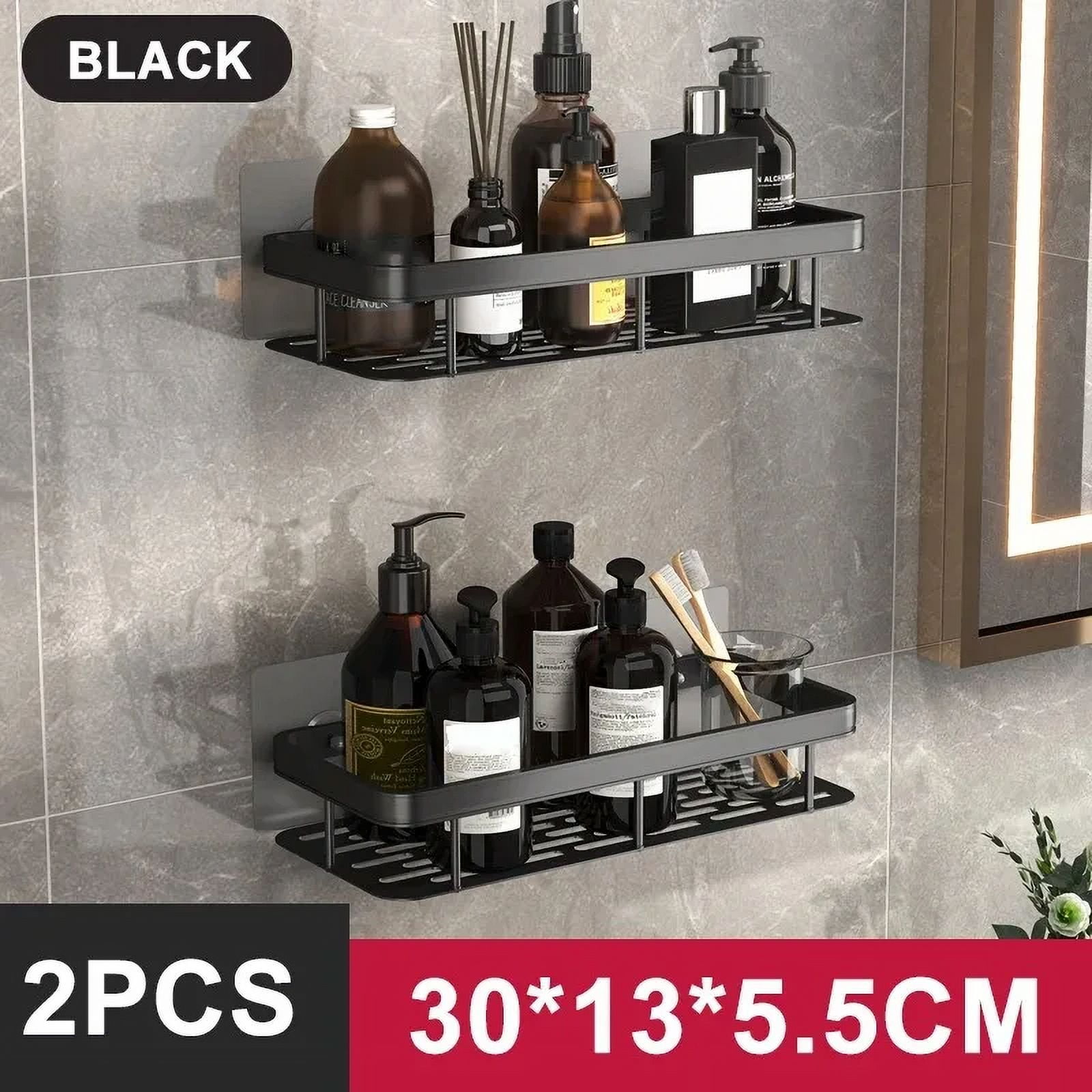 Bathroom Shelf Kitchen Storage Organizer Aluminum Alloy Shampoo Rack ...
