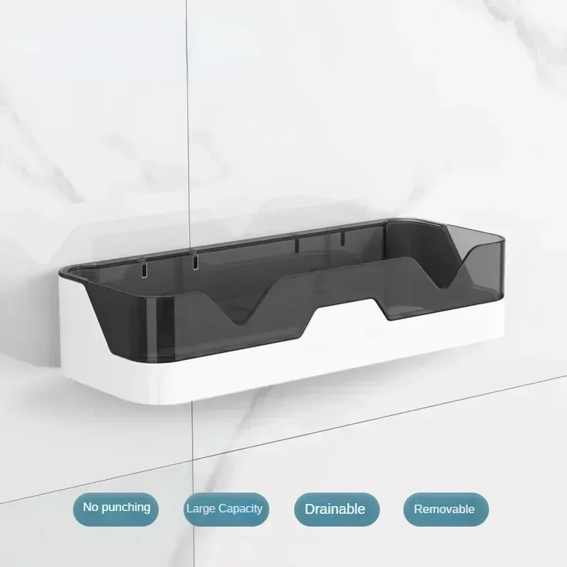 Bathroom Shelf Organizer Shower Storage Rack Black Corner Shelves Wall ...