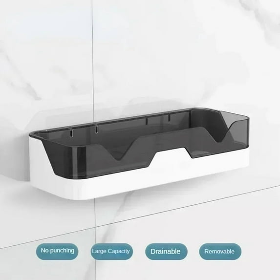 Bathroom Shelf Organizer Shower Storage Rack Black Corner Shelves Wall ...