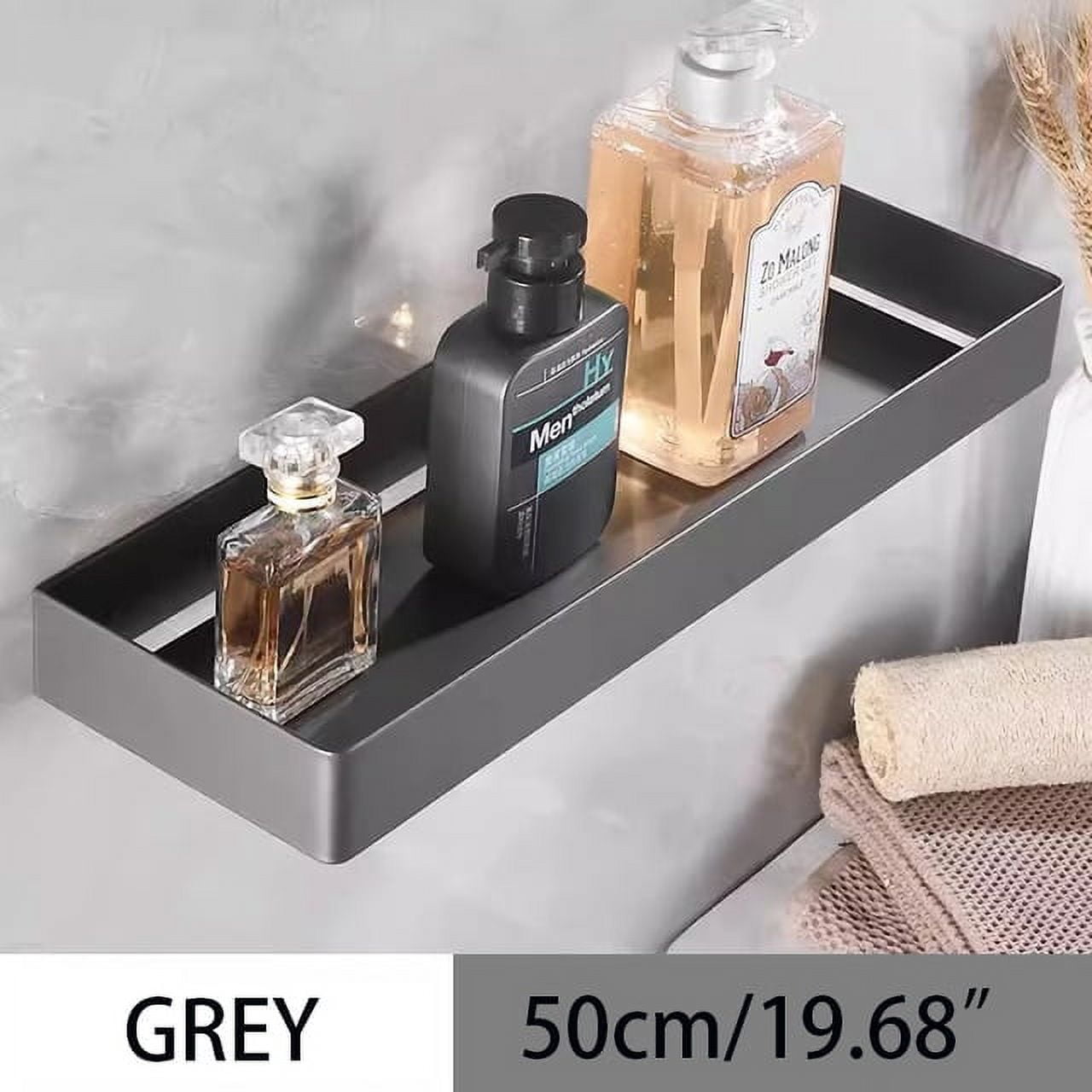 Bathroom Shelf Storage Support Seasoning Rack Kitchen Shelves Wall ...