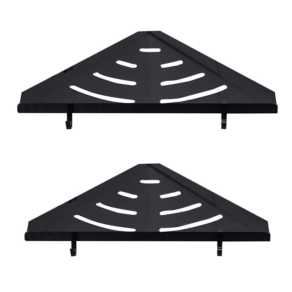 Bathroom Shelf Triangle Basket Storage Rack Wall Mounted Double Layer ...
