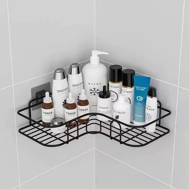 Bathroom Shelf Wall Mounted Corner Storage Shelves Shampoo Holder ...
