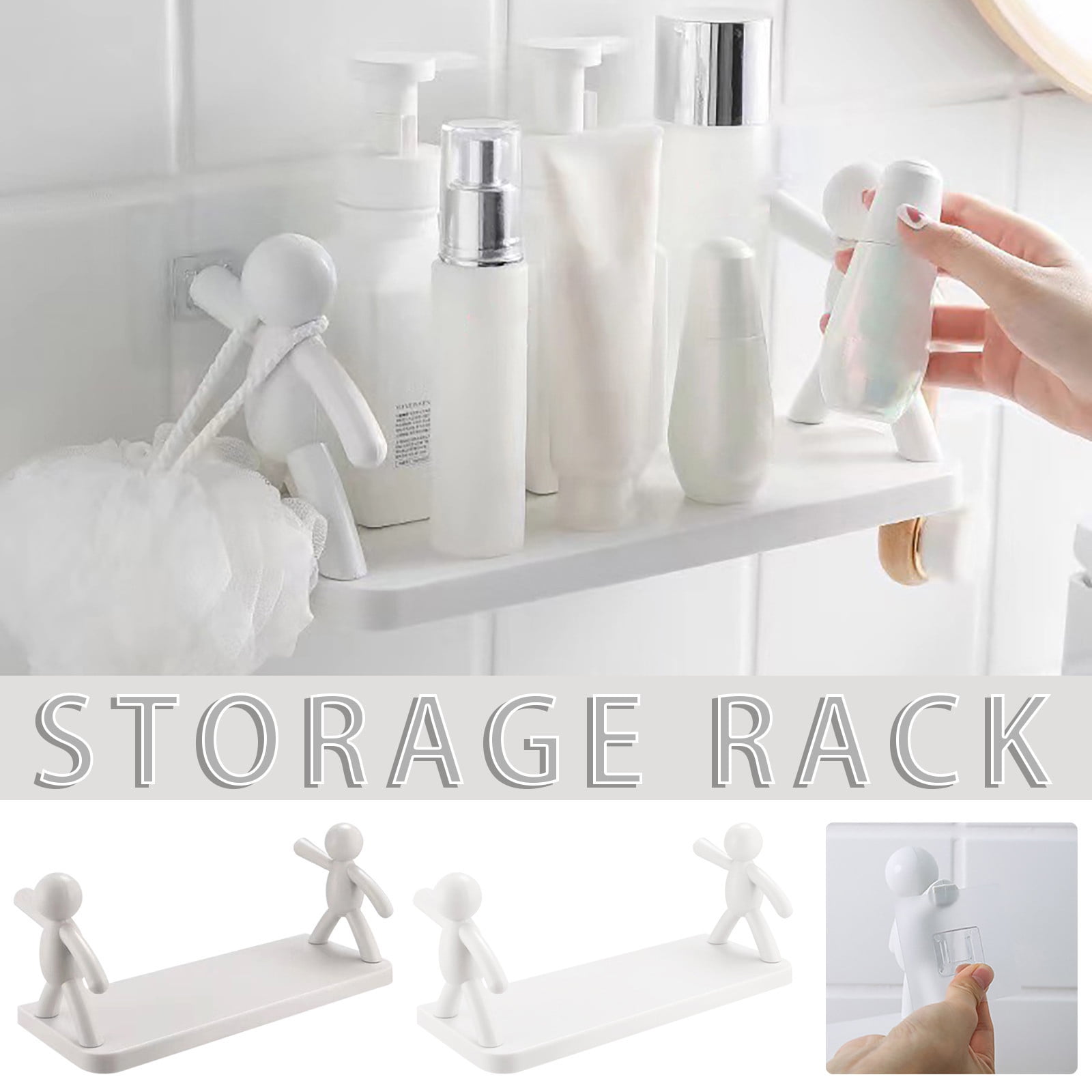 Clearance & Promo,Bathroom Shelf Wall Mounted,Floating Shelves,Adhesive ...