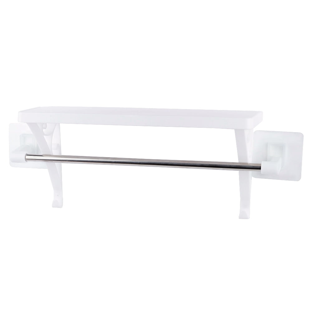 Bathroom Shelf with Stainless Steel Towel Bar Wall Mounted Shower ...