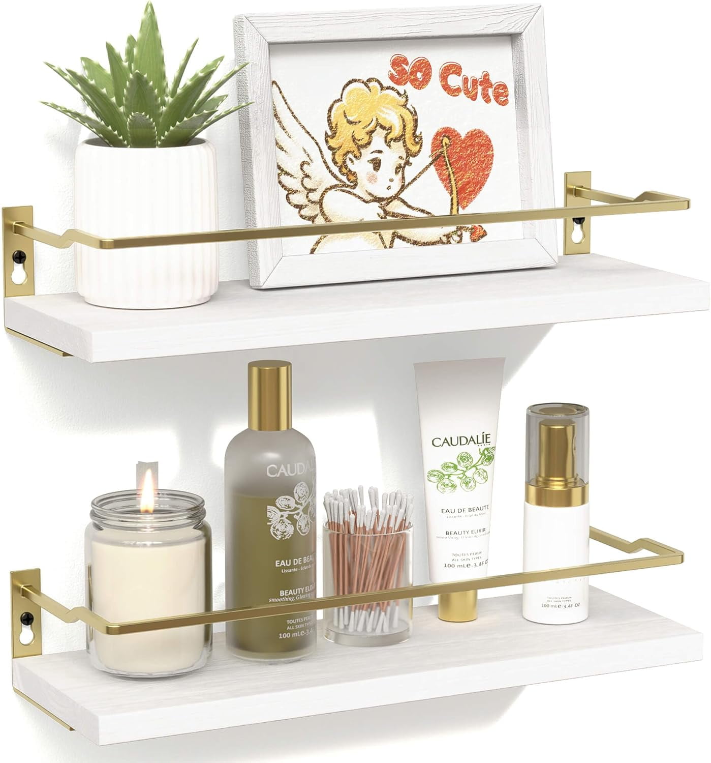 Bathroom Shelves, Small Floating Wall Shelf for Bathroom Decor, Wall ...