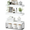 Bathroom Shelves Over Toilet - Wall Mounted Floating Shelves Toilet ...