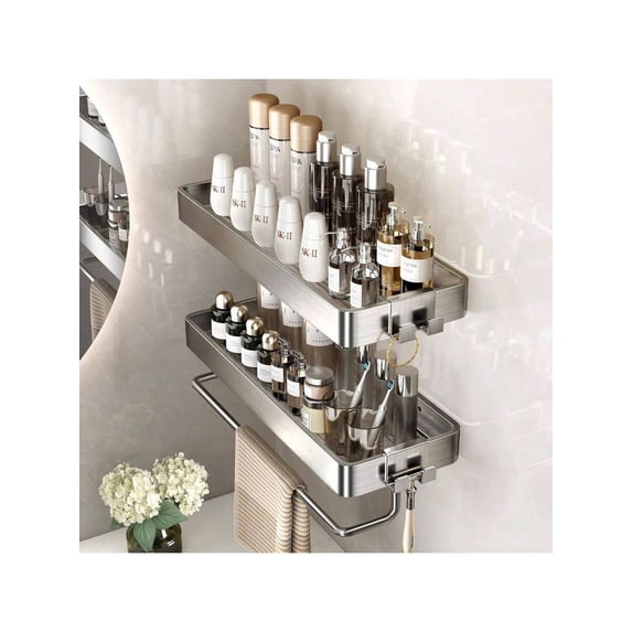Bathroom Shelves Wall Mounted Glass Shelf Bathroom Floating Shelf ...