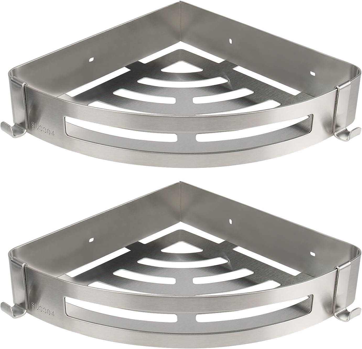 Bathroom Shower 2 Pack, 304 Stainless Steel Shower Organizer with 2 ...