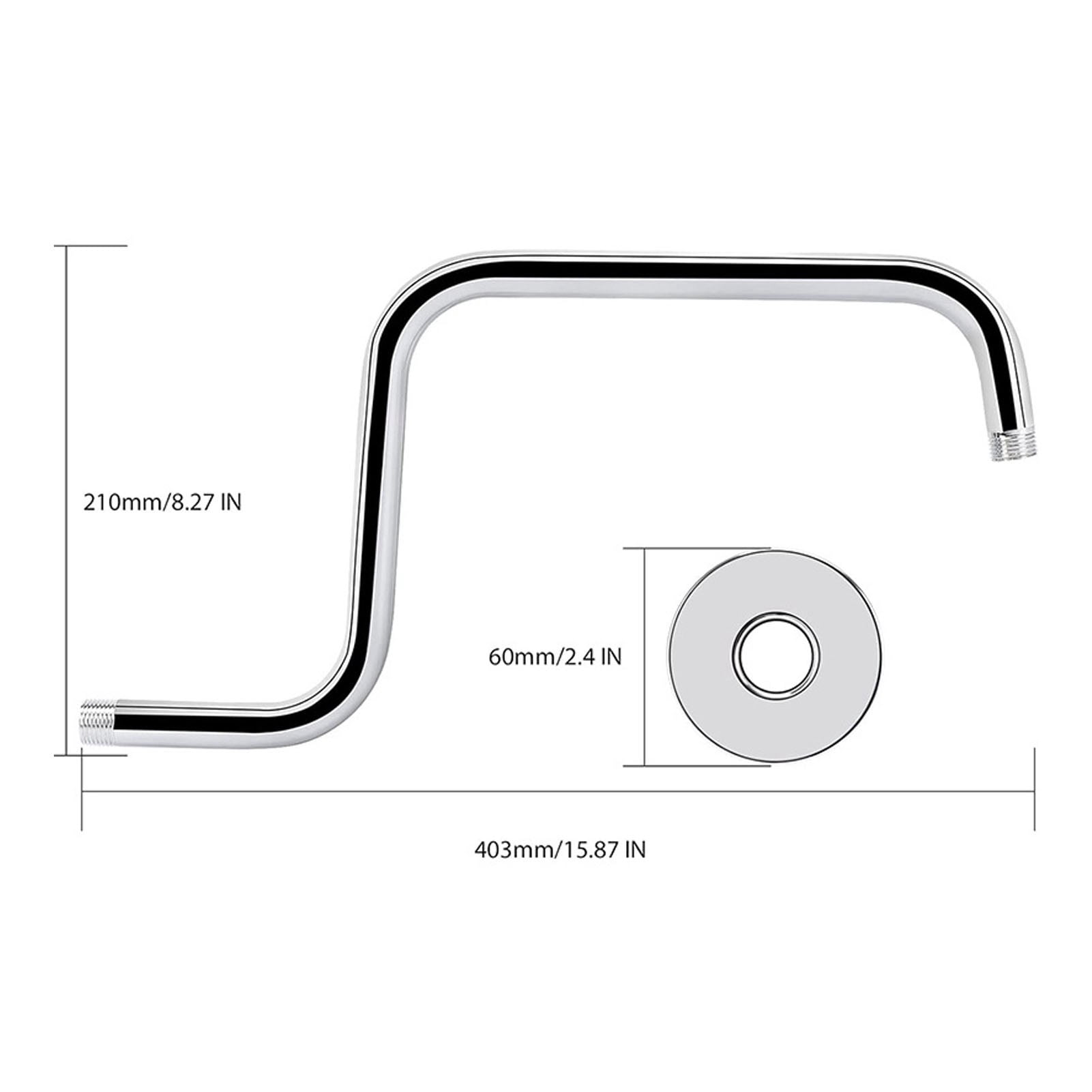 Bathroom Shower Arm With Flange, Long,Lasting Stainless Steel ...