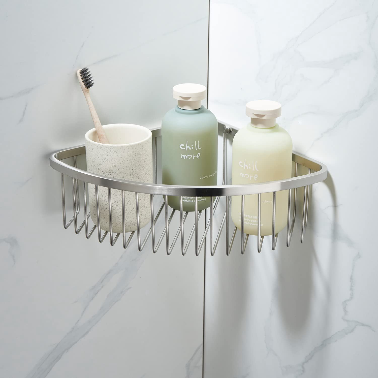 Bathroom Shower Caddy Corner Shelf Basket, Ultra Sturdy Rust-Proof ...