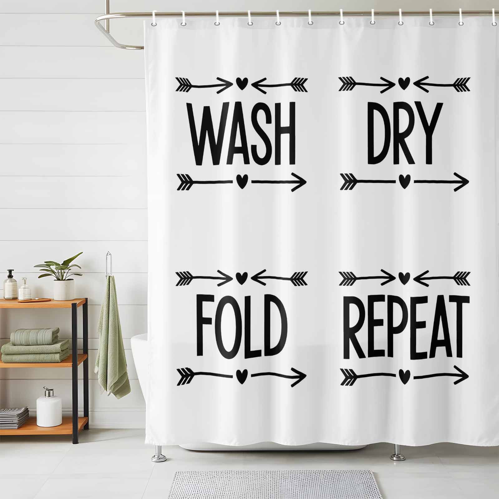 Bathroom Shower Curtain Abstract Arrows Wash and Dry Waterproof Shower ...