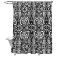Bathroom Shower Curtain Abstract Flower Monochrome Art Waterproof ...