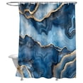 Bathroom Shower Curtain Abstract Gradient Blue Marble Texture ...