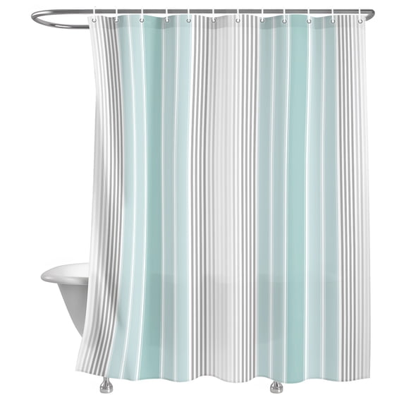 Bathroom Shower Curtain Abstract Gradient Geometric Line Waterproof ...