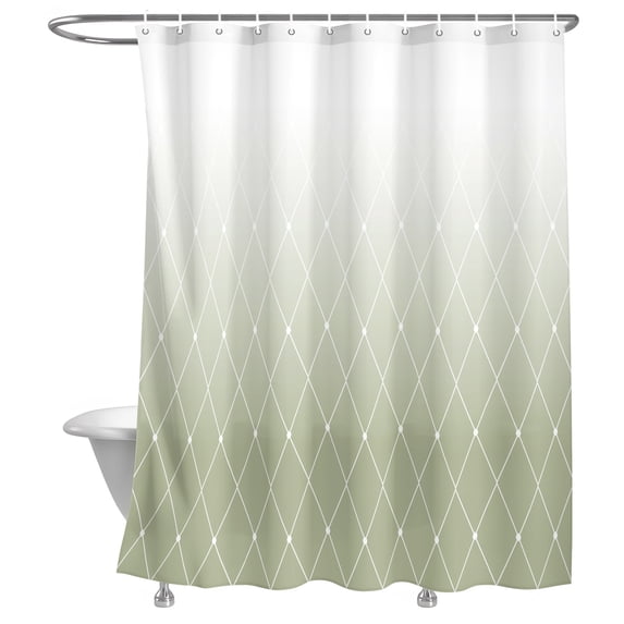 Bathroom Shower Curtain Abstract Gradient Lines Waterproof Shower ...