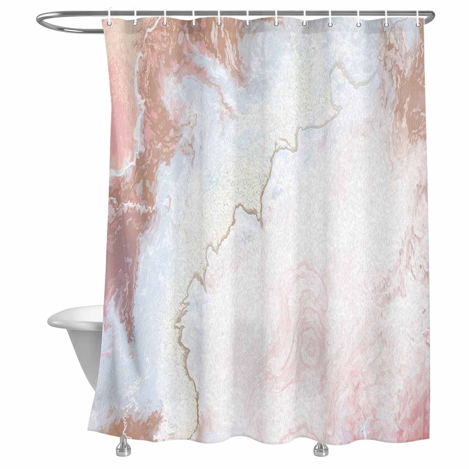 Bathroom Shower Curtain Abstract Marble Stone Texture Waterproof Shower ...