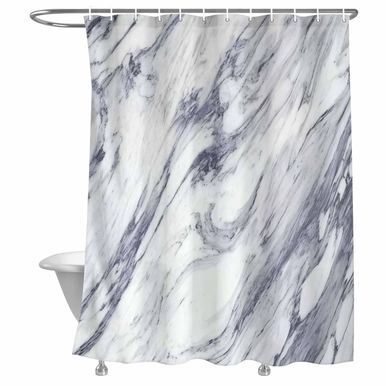 Bathroom Shower Curtain Abstract Marble Texture Waterproof Shower ...