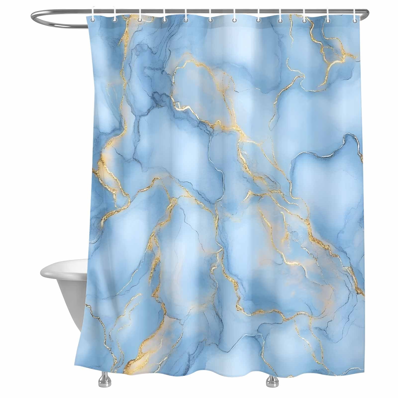 Bathroom Shower Curtain Abstract Marble Texture Waterproof Shower ...