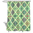 Bathroom Shower Curtain Abstract Pattern Retro Geometric Waterproof ...