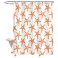 Bathroom Shower Curtain Abstract Seamless Ocean Starfish Waterproof ...
