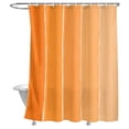 Bathroom Shower Curtain Bright Orange Ombre Wooden Board Waterproof ...