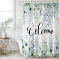 Bathroom Shower Curtain Country Watercolor Wild Flower Waterproof ...