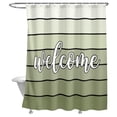 Bathroom Shower Curtain Country Welcome Quote Wood Board Waterproof ...
