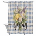 Bathroom Shower Curtain Daisy Lavender Spring Flowers Waterproof Shower ...